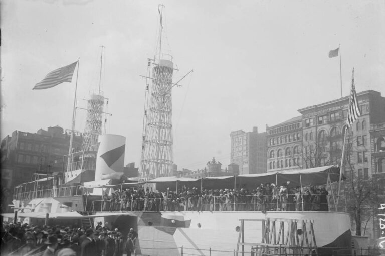 Fascinating Historical Photos of USS Recruit Battleship Replica Built ...