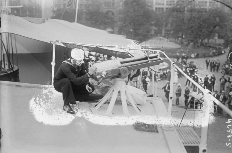 Fascinating Historical Photos of USS Recruit Battleship Replica Built ...